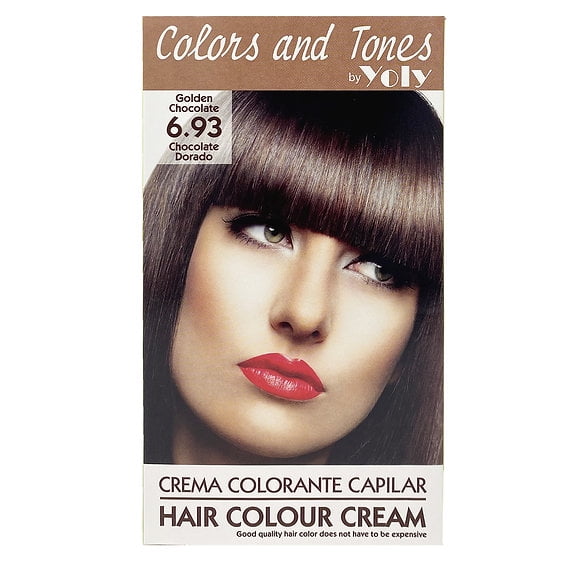 Yoly Shine Permanent Hair Color Cream 6.93 Golden Chocolate - Walmart.com