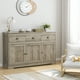 Homfa Sideboard Storage Cabinet with 3 Drawers & 3 Doors, 53.54'' Wide ...