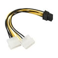 Dual Molex 4 Pin To 8 Pin PCI-E Express Converter Adapter Power Cable ...