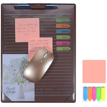 Multifunctional Office Leather Mouse Pad File Board, Desk Pad Office ...