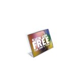 Azar 112740 3.5" W x 2.5" H L-Shaped Acrylic Sign Holder, 10Pack ...