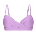 Fewfanhot Women's Solid Color Bikini Top, Underwire Push-Up Style ...