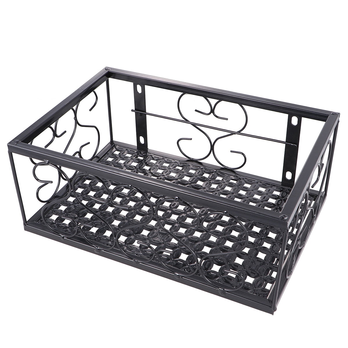 Hemoton 1pc Wrought Iron Hanging Fence Flower Stand Flower Stand ...