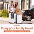 SHOWKOO Luggage Sets Expandable PC+ABS Durable Suitcase Sets Double ...