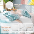 Blue Gradient Water Ripples Beach Queen Size Bed Set,Abstract Ocean ...