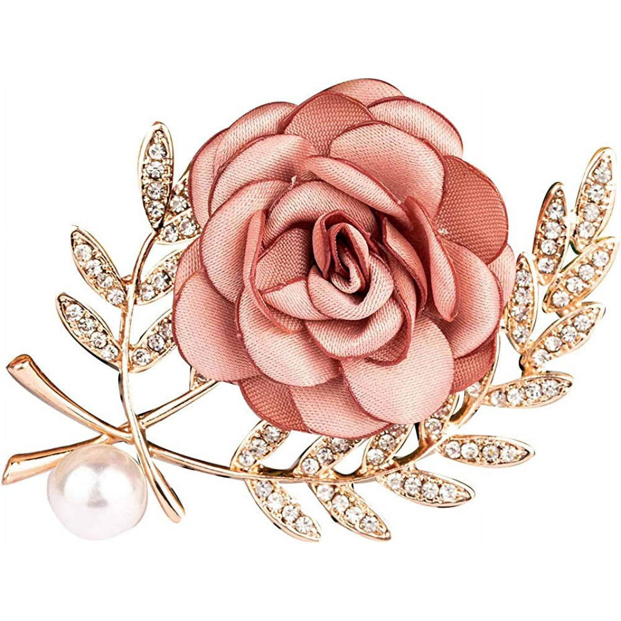 Click here for Xuxuxiangxiang Fabric Rose Brooch Pin - Flower Bro... prices