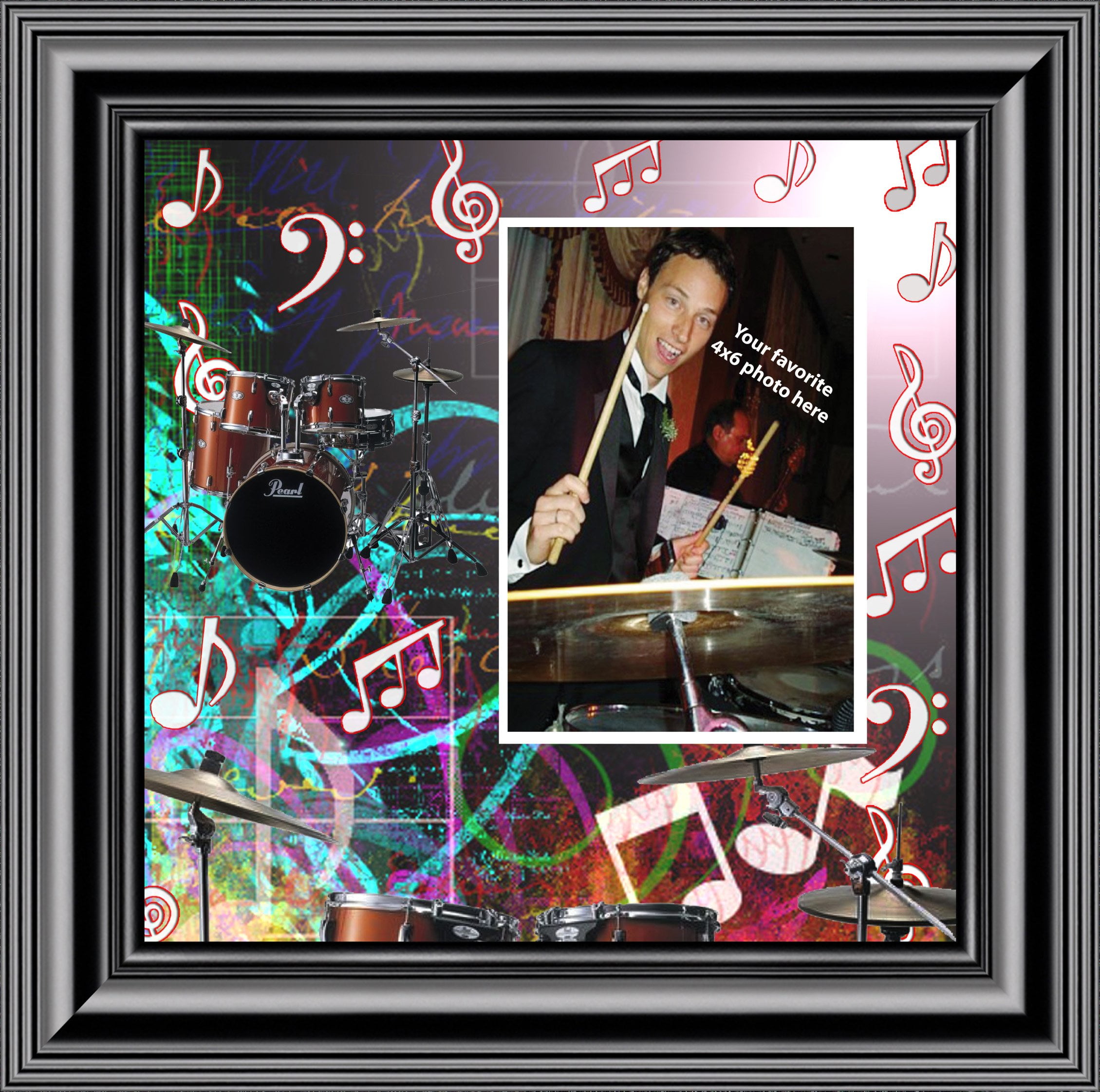 Drum Kit, Concert Band Personalized Picture Frame, 10x10 3525 - Walmart.com