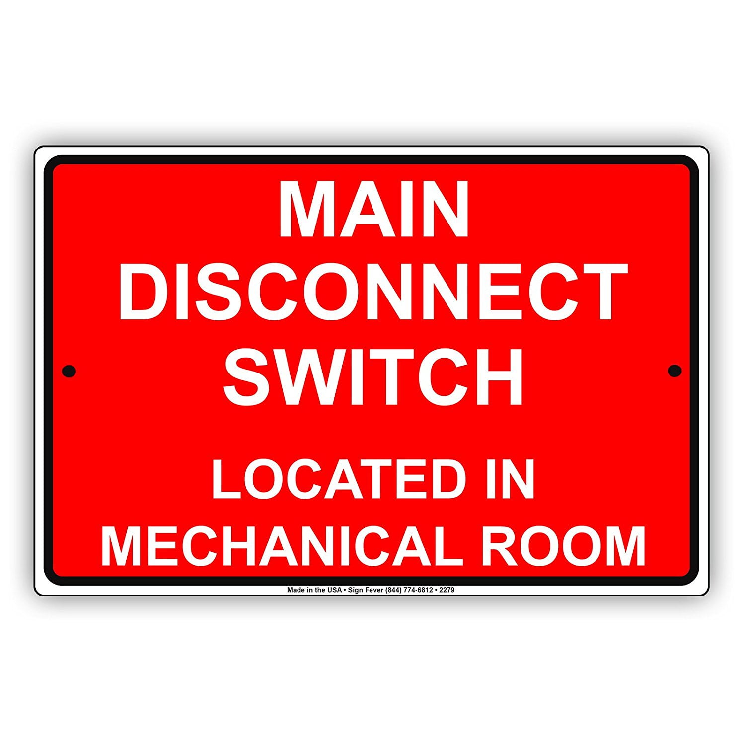 Main Disconnect Switch Located In Mechanical Room Emergency Safety ...