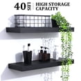 Fun Memories 24 inch Floating Shelves, 8 inch Deep Rustic Wood Wall ...