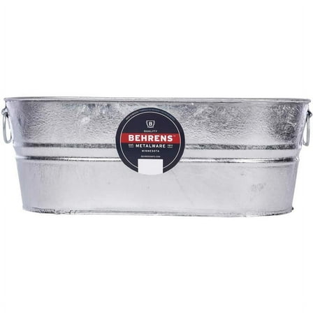 Behrens Hot-Dipped Steel Utility Tub 15GAL ROUND, Each - Walmart.com