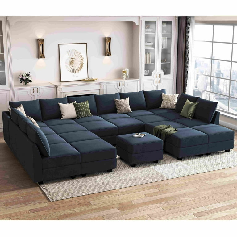 Velvet Modular Sectional Sofa Pit Couch With Storage