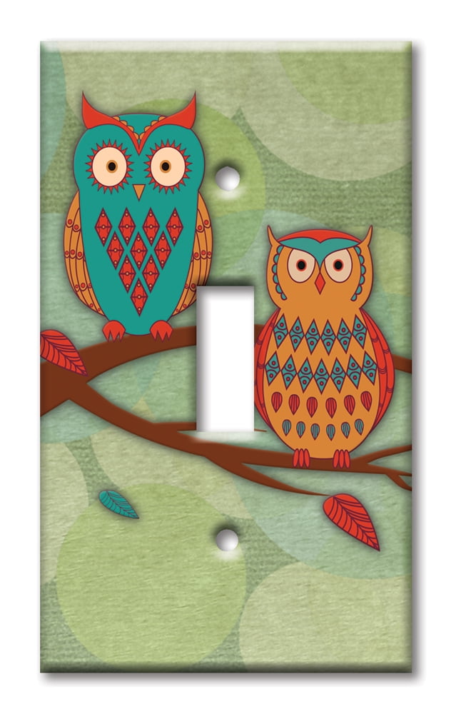 Single Gang Toggle OVERSIZE Wall Plate - Whimsical Owls - Walmart.com