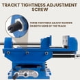 6 in Cross Slide Drill Press Vise, Blue Cast Iron 2-Way X-Y Axis Bench ...