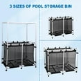 Extra Large Pool Storage Bin, 214 Gallons, 48.4’’ L, Rolling Poolside ...