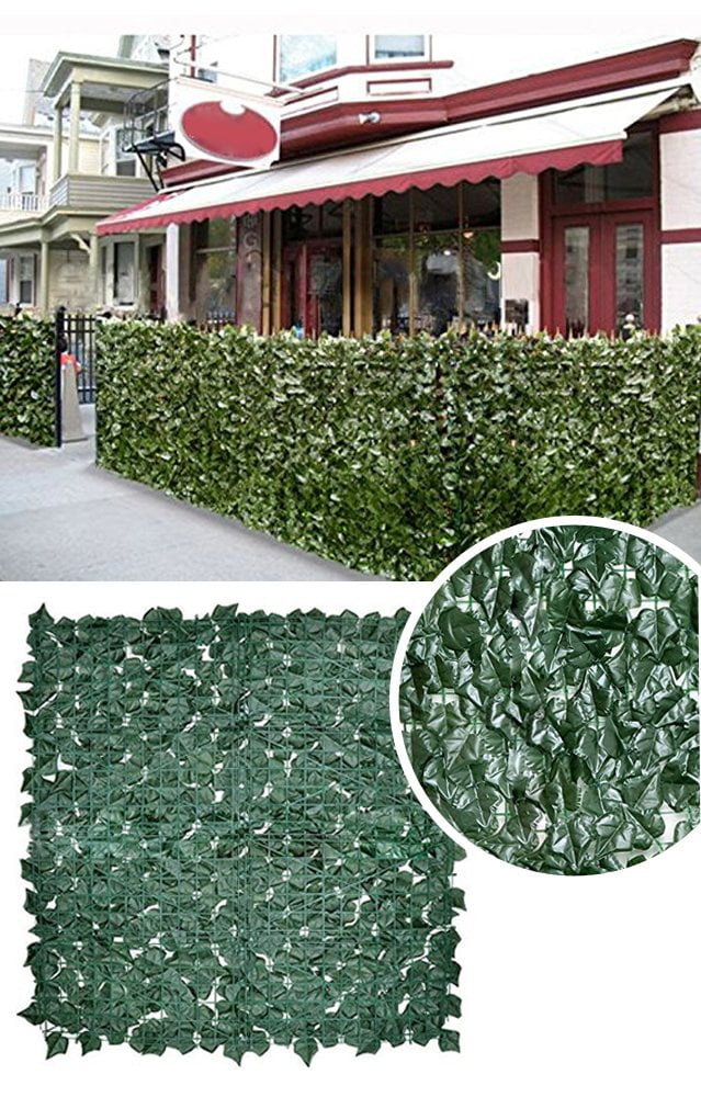 V Protek Privacy Fence- 39"x118"Artificial Lvy Leave Fence, Wall ...
