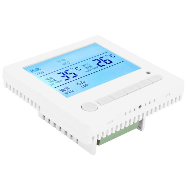 Thermostat, Large-Screen LCD DisplayEasy To Read Fan Coil Thermostat ...