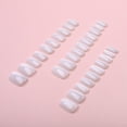 Yihuala 10Pcs Short Square White Cats Eye Acrylic False Nails Full ...
