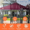Gazebo Canopy Replacement 10x10ft Outdoor Shelter for Smaller Top ...
