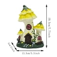 Cheapark Fairy Tale Mushroom Castle Resin Craft Decor Rustic Garden ...