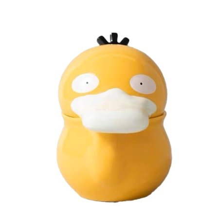 Pokemon Psyduck Figures Model Water Cup Japan Animation Ceramic Teapot ...