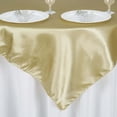 Efavormart 60" Satin Square Tablecloth Overlay, Champagne Cover for ...