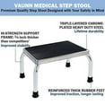 Vaunn Medical Foot Step Stool, 350lbs, Heavy-Duty Steel, Anti-Skid ...