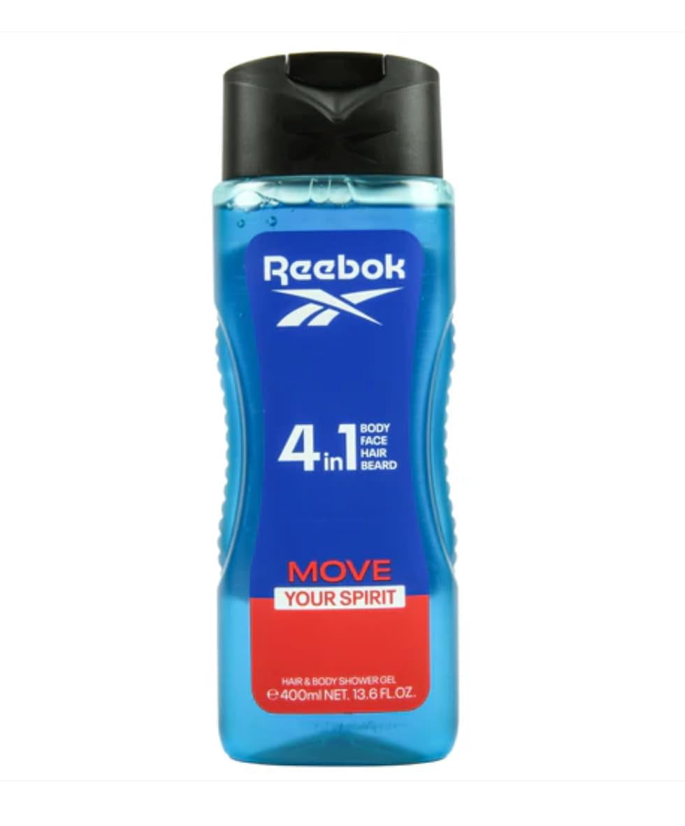 Gel de ducha Reebok Move Your Spirit 4 en 1 de 400 ml con pimienta ...