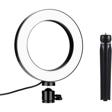 5.7Inch Mini LED Ring Light Dimmable with Tripod Stand for Video ...