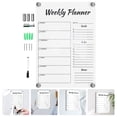 HONMEET 1Set Transparent Acrylic Weekly Planner Whiteboard Simple ...