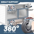 Multipurpose 4 in1 Foldable Flatbed Cart, Heavy Duty Push Cart Dolly ...