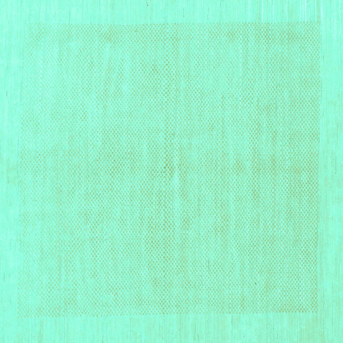 Ahgly Company Machine Washable Indoor Square Solid Turquoise Blue ...