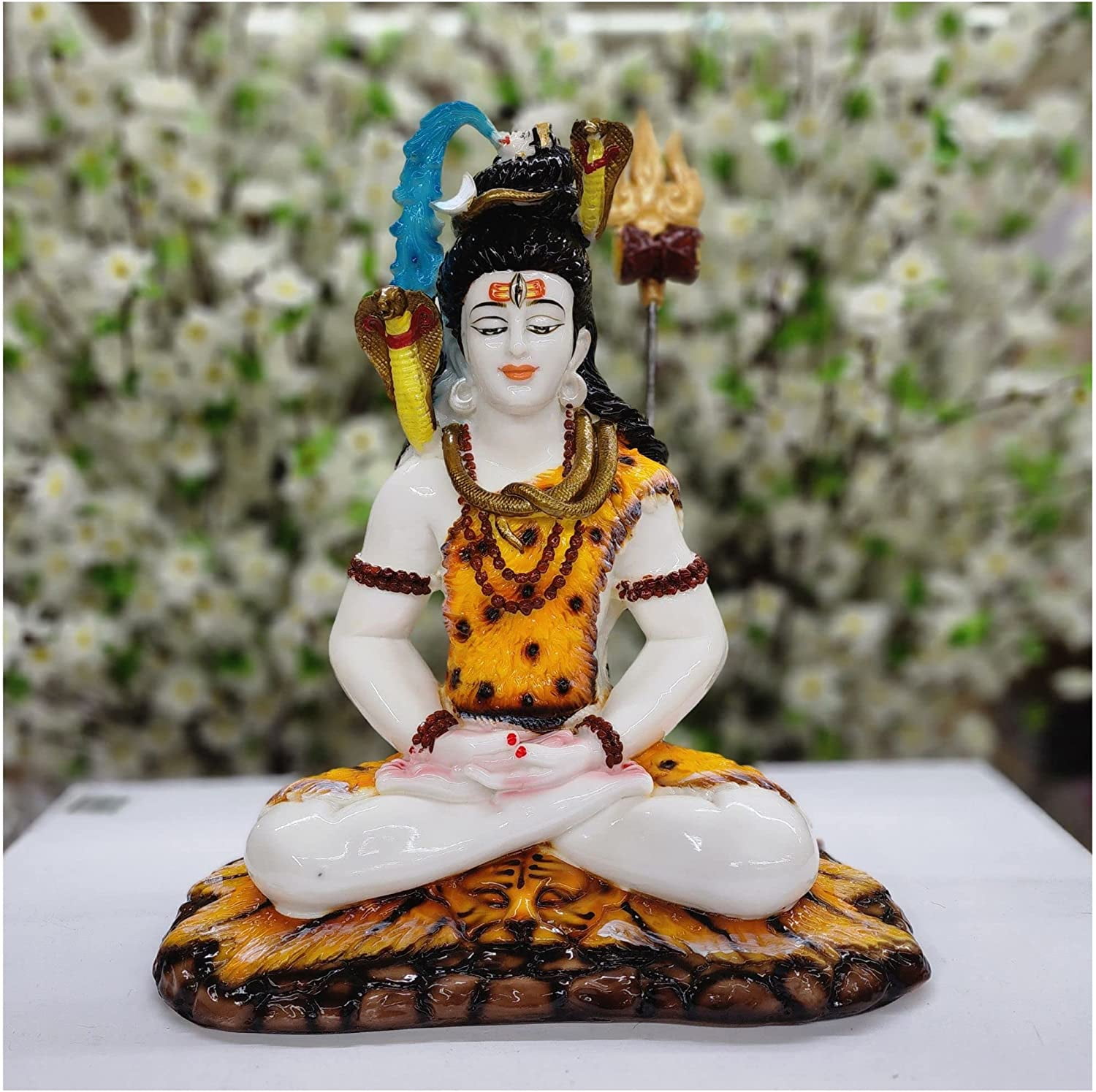 Lord Shiva Statue in Marble Dust Shiva Sculpture Handmade God Statue ...