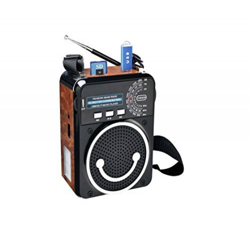 Supersonic 3 Band Radio USB/SD - Wood - Walmart.com