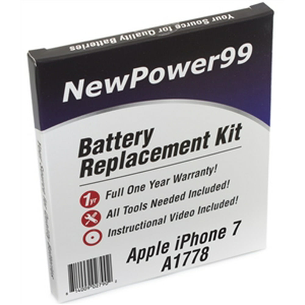 Apple iPhone 7 A1778 Battery Replacement Kit with Tools, Video ...