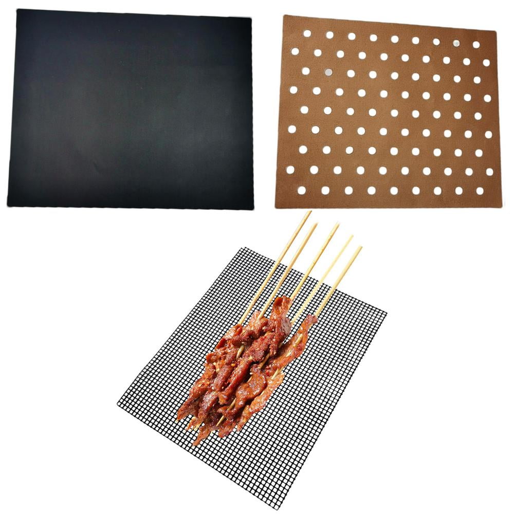 Tohuu 3pcs BBQ Grill Mat Non-stick Grill Sheets Baking Mats Reusable ...