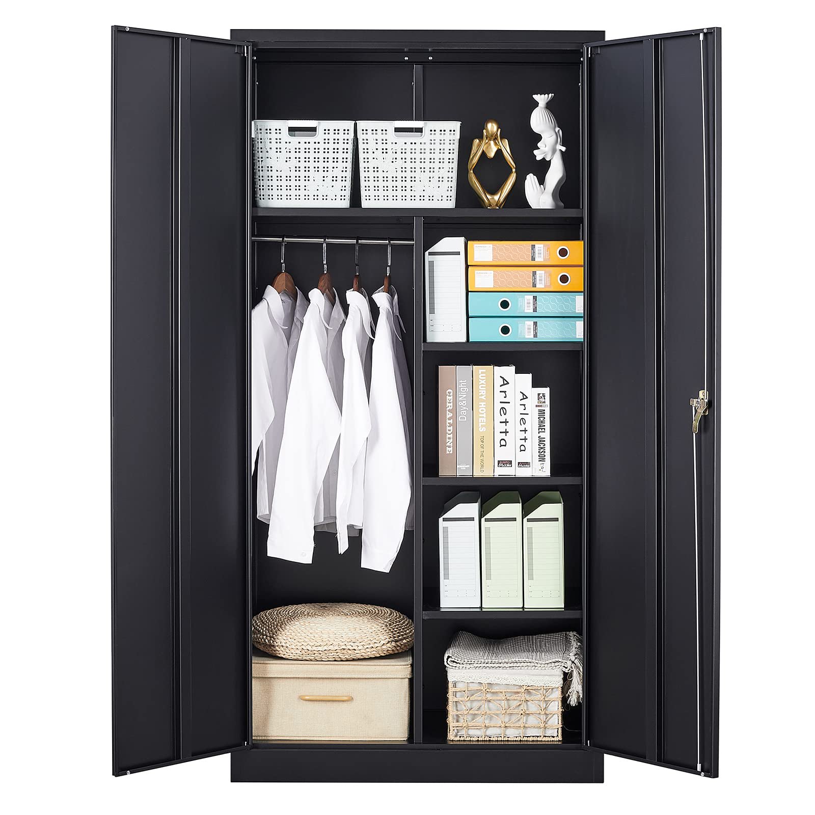 Click here for Stani 72 Tall Storage Wardrobe With Lock And Hangi... prices