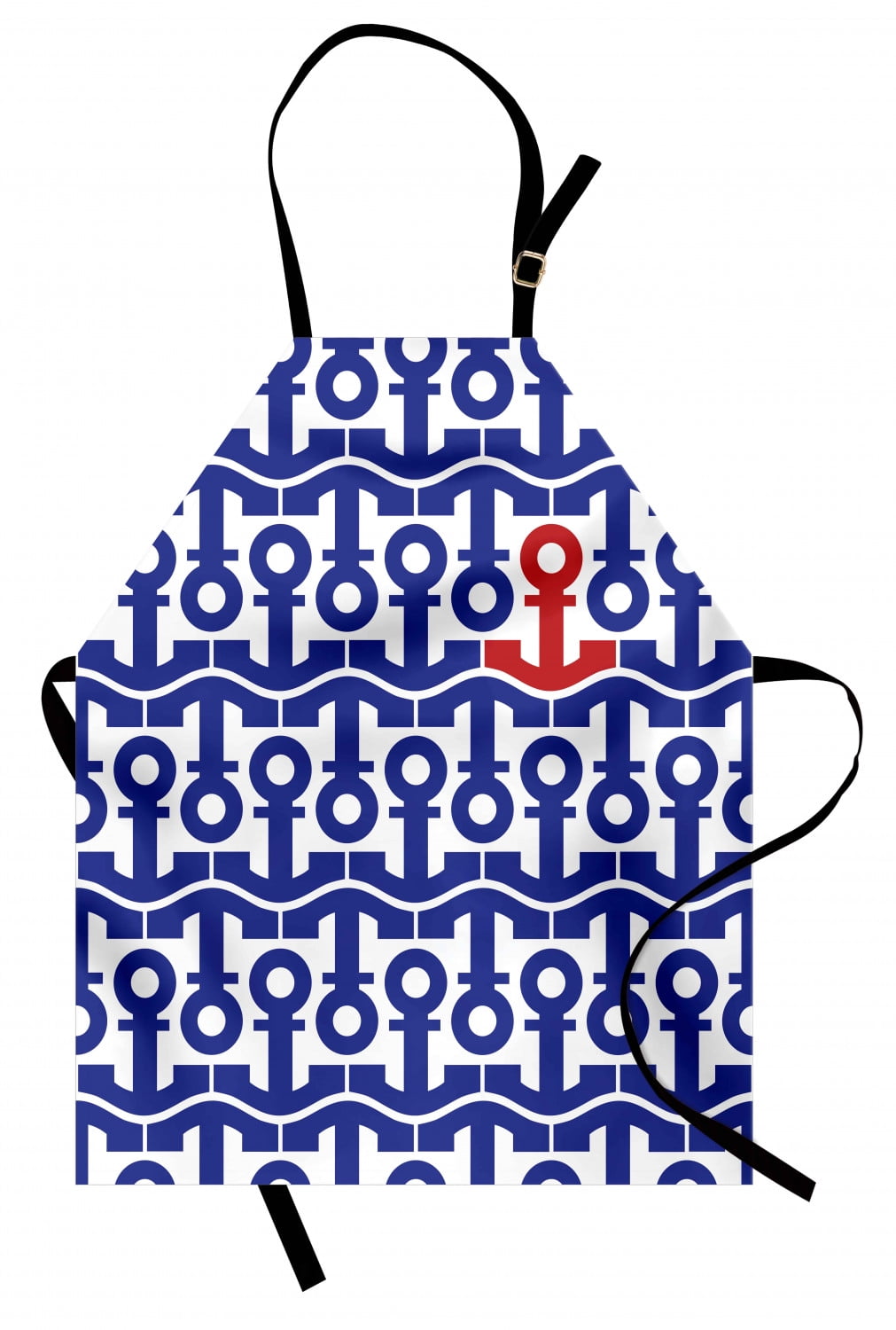 Nautical Apron Stylized Marine Anchors Motif Ship Journey Sea Ocean ...