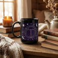 Aries Zodiac Mug: Astrology Coffee Cup, Horoscope Star Sign Black ...