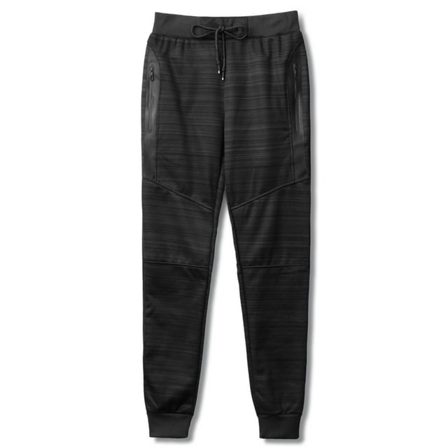 Ma Croix Mens Modern Jogger Pants With Zipper Pockets Solid Slim Fit