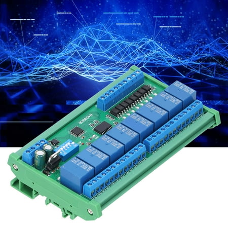 Fyydes Relay,Rail Box Relay 8 Input 8 Output Module DIN35 PLC Expansion Board With Shell RS485 ...