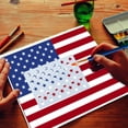 10 Pcs American Flag Stencil Set – Includes 50 Stars Flag Template ...