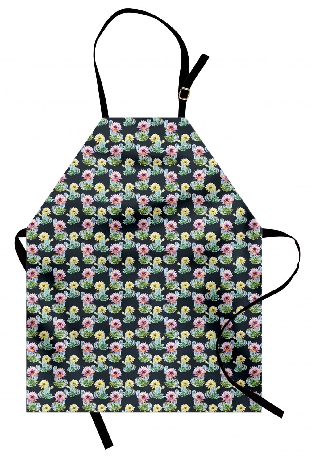 Cactus Apron Foliage Pattern with Watercolor Effect Mexican Indigenous ...
