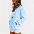 Bexdxz Women's Fashion Casual Lightweight Loose Fit Zip-Up Jacket for ...