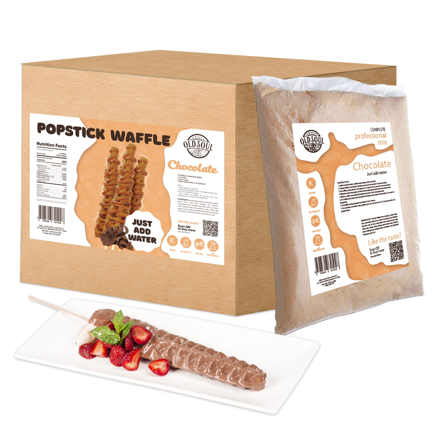 OldSoul Waffle Mix for Waffles on a Stick | Chocolate Flavour | Stick ...