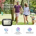 PULIVIA Step Counter Device, 3D Pocket Pedometer with Clock ...