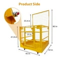 43"x45" Forklift Safety Cage, 1300 LBS Capacity Forklift Work Platform ...