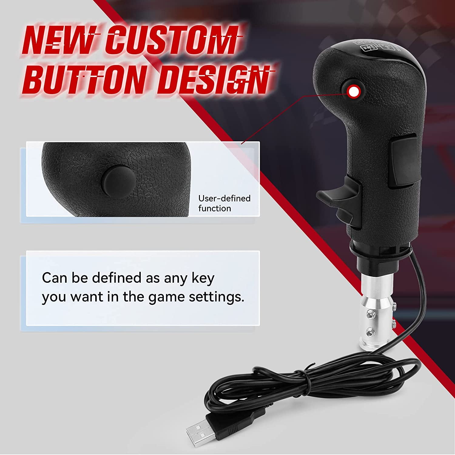 Buy USB Truck Simulator Shifter Gearshift Knob for ATS & ETS2 Racing ...