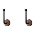 2 Pack Modern Wood Wall Hooks for Coats, 5.9" Adhesive Wooden Towel ...