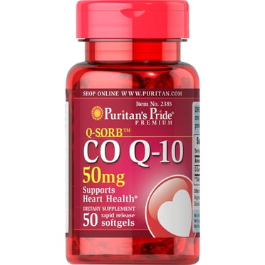 Puritan's Pride Q-Sorb CoQ10 Cardiovascular Supplement with Red Yeast ...