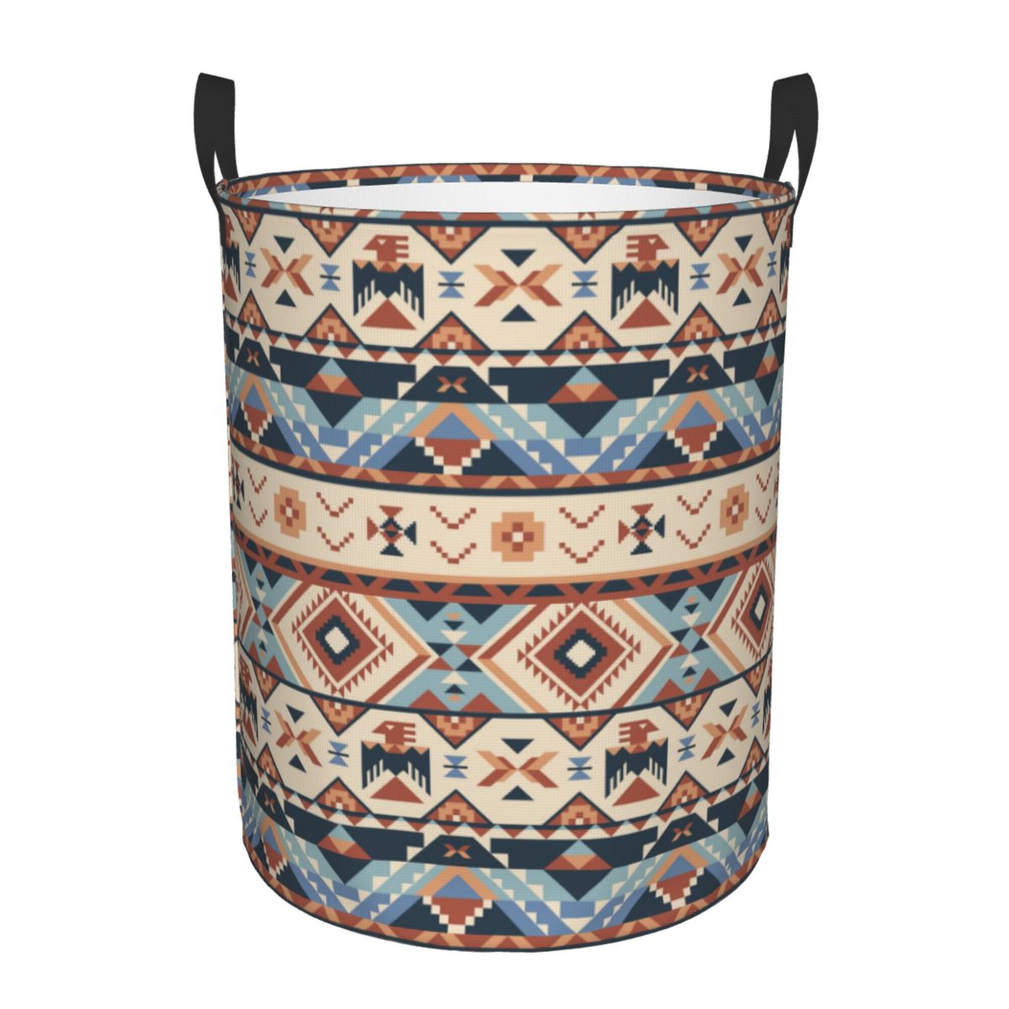 TEQUAN Waterproof Laundry Hampers, Vintage Aztec Boho Tribe Style ...